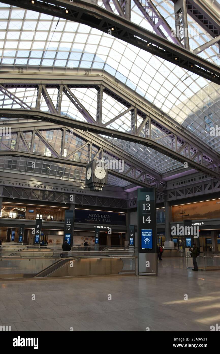 The brand new Moynihan Train Hall at Penn Station, Midtown Manhattan ...