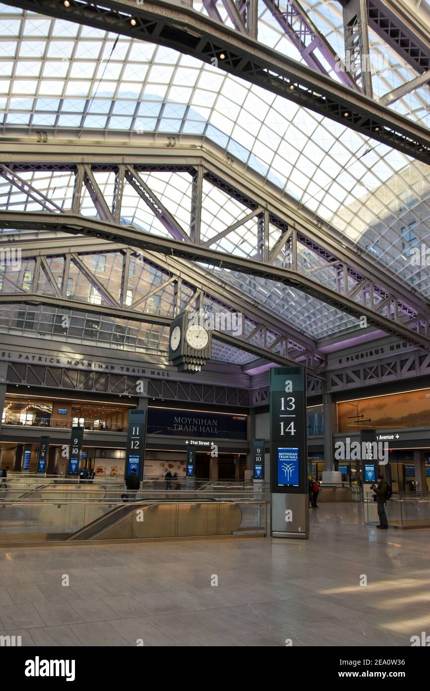 The brand new Moynihan Train Hall at Penn Station, Midtown Manhattan ...