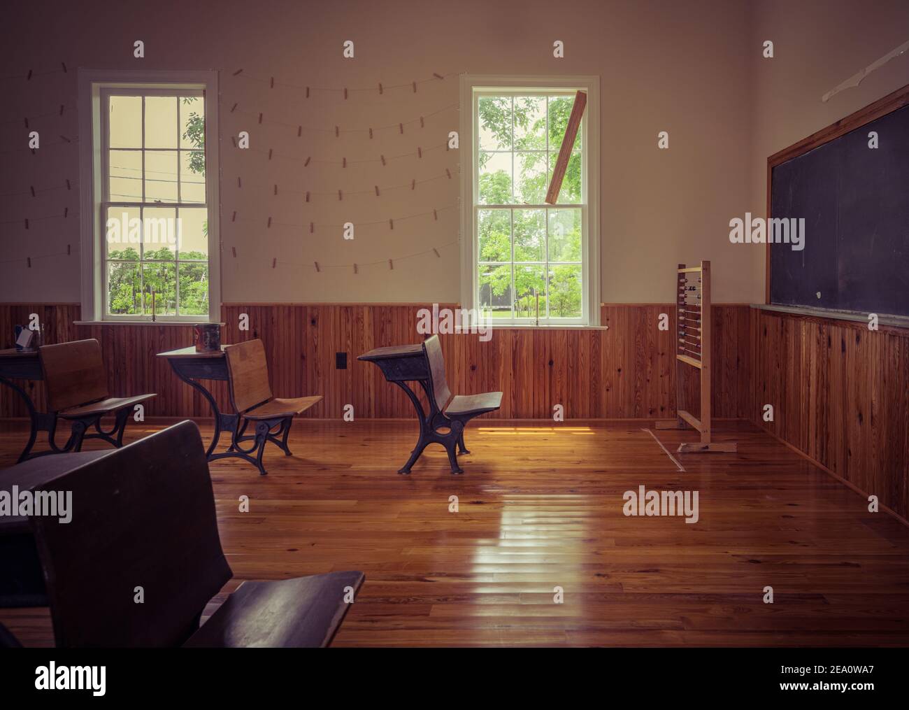 Classroom of the Ashburn Colored School in Ashburn, Virginia, USA Stock ...