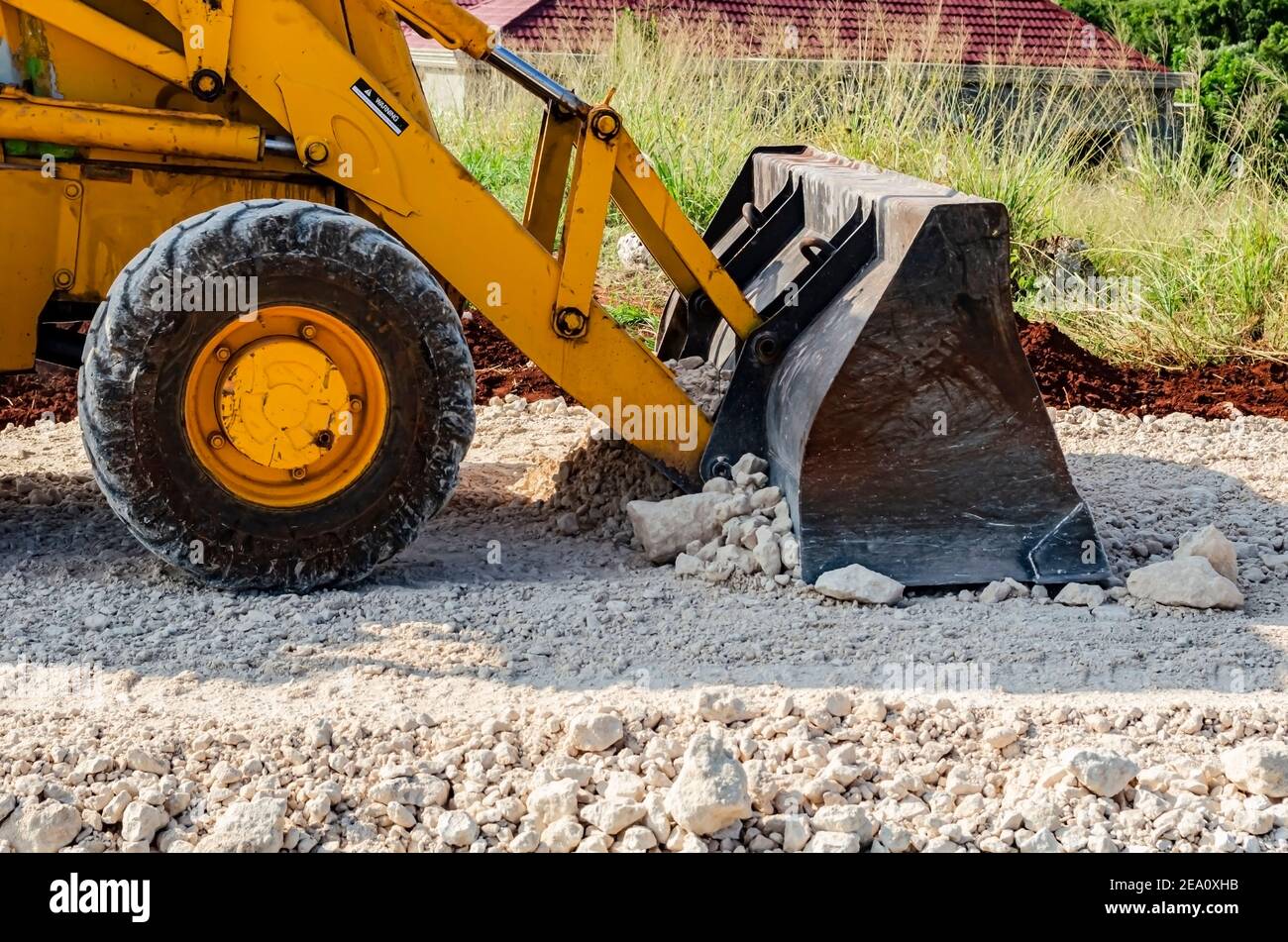 Close up wheels yellow loader hi-res stock photography and images - Alamy