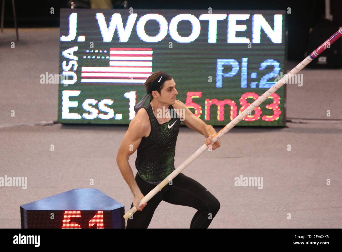 Jacob Wooten of USA during the Perche Elite Tour Rouen 2021, Pole Vault ...