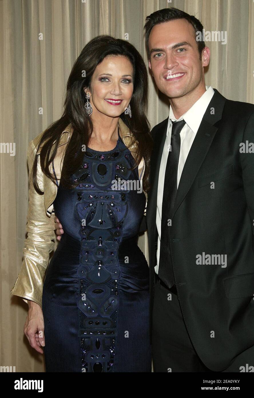 NEW YORK, NY- OCT 21: Lynda Carter and Cheyenne Jackson backstage after ...