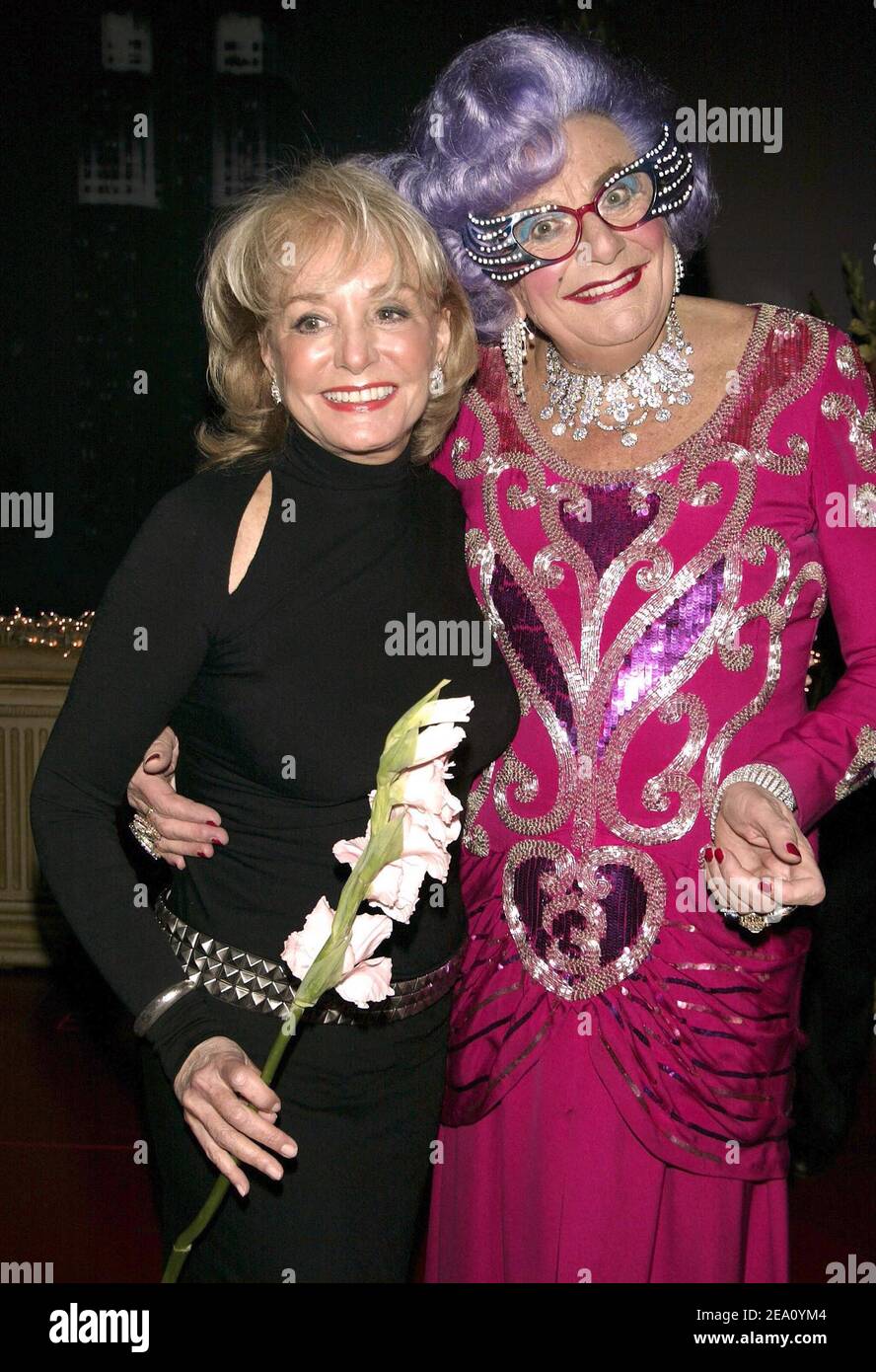 NEW YORK, NY- NOV 21: Barbara Walters and Dame Edna Everage attending ...