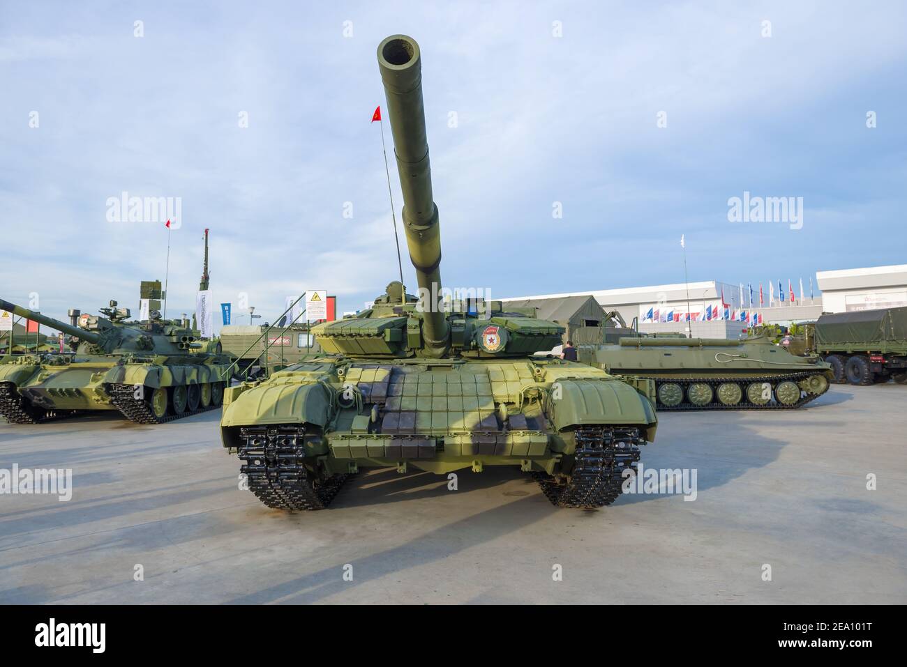 MOSCOW REGION, RUSSIA - AUGUST 25, 2020: Soviet main tank T-64B1 at the ...