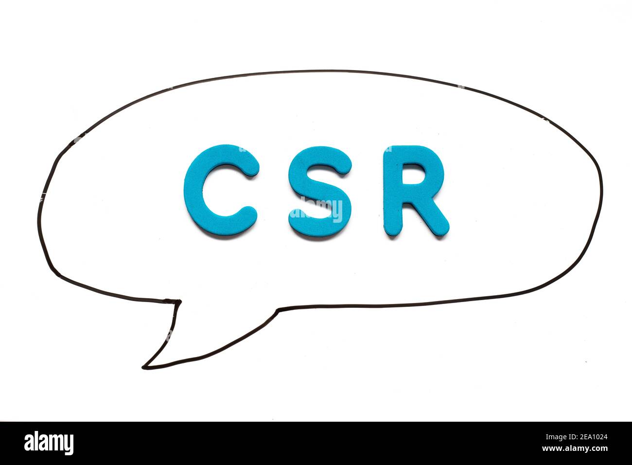 Alphabet letter with word CSR (Abbreviation of corporate social ...
