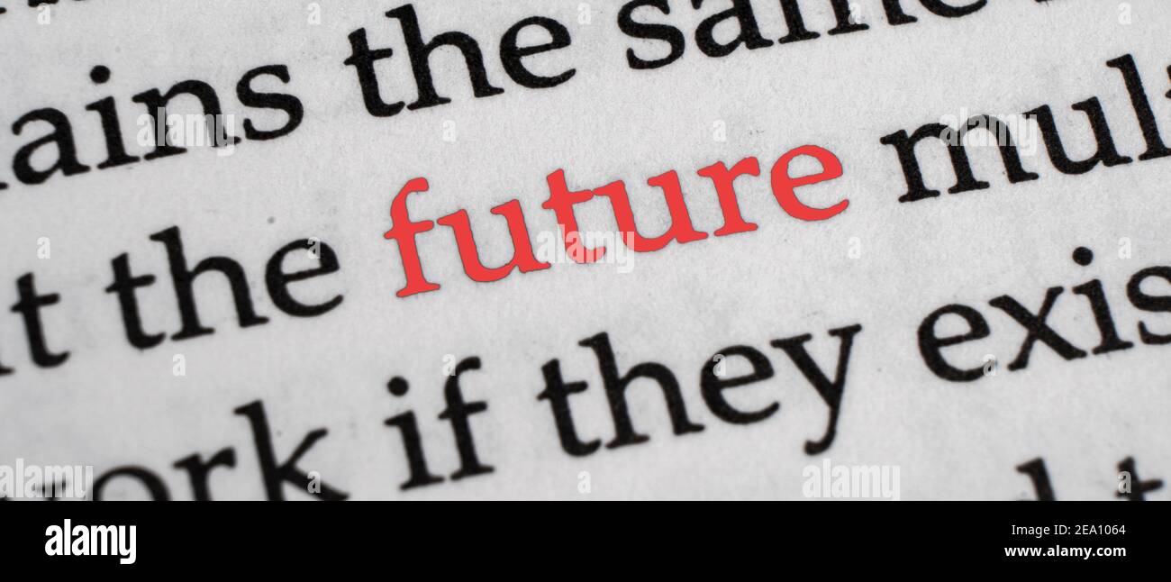 Word future hi-res stock photography and images - Alamy