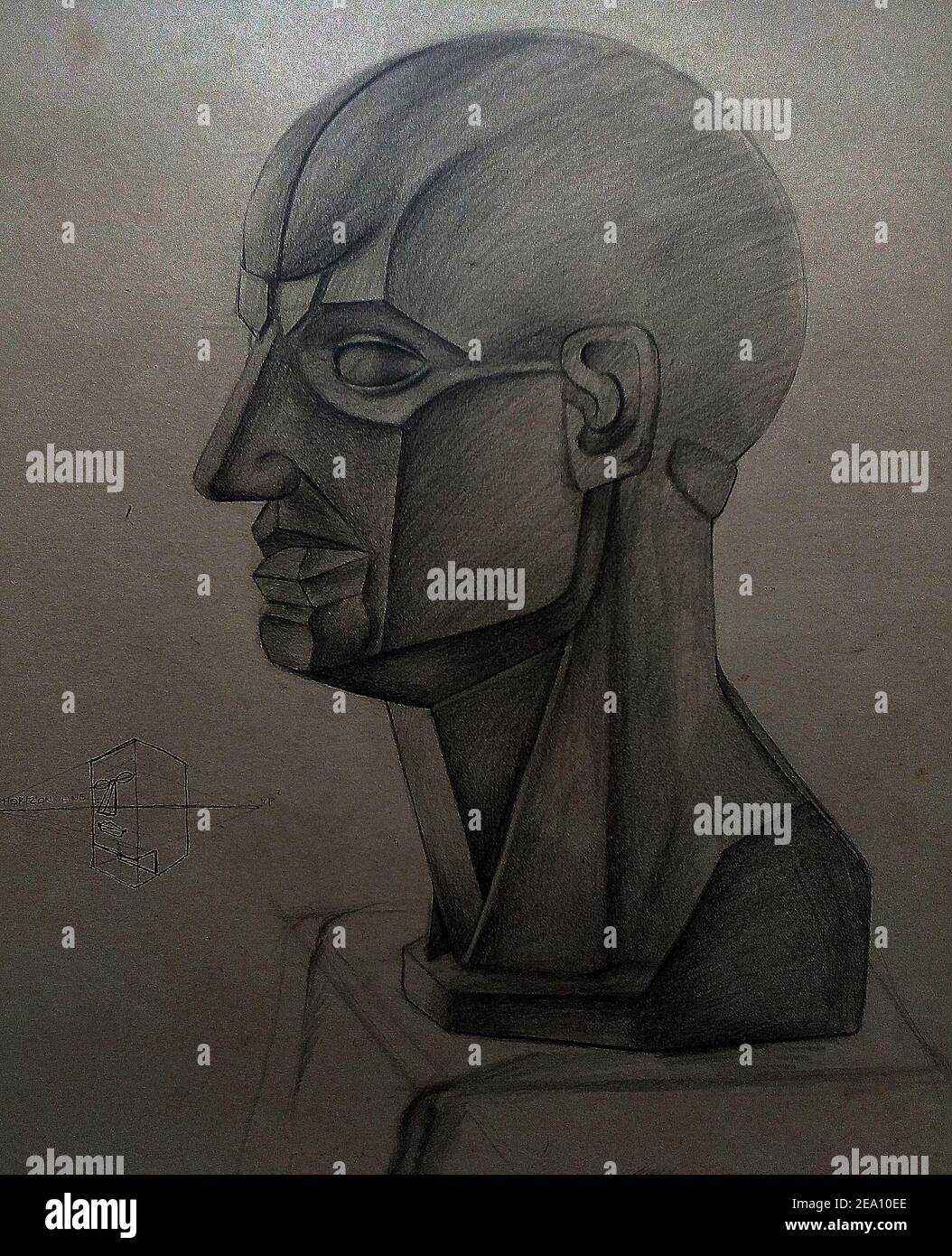 Art ,drawing ,Fine art ,Light and shadow, bust Stock Photo - Alamy