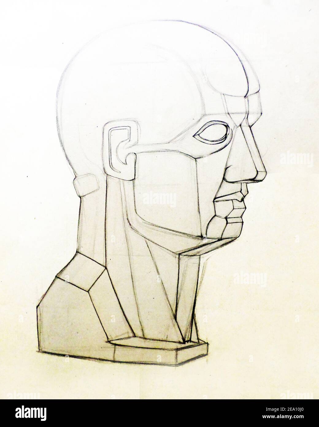 Art ,drawing ,Fine art ,Light and shadow, bust Stock Photo - Alamy