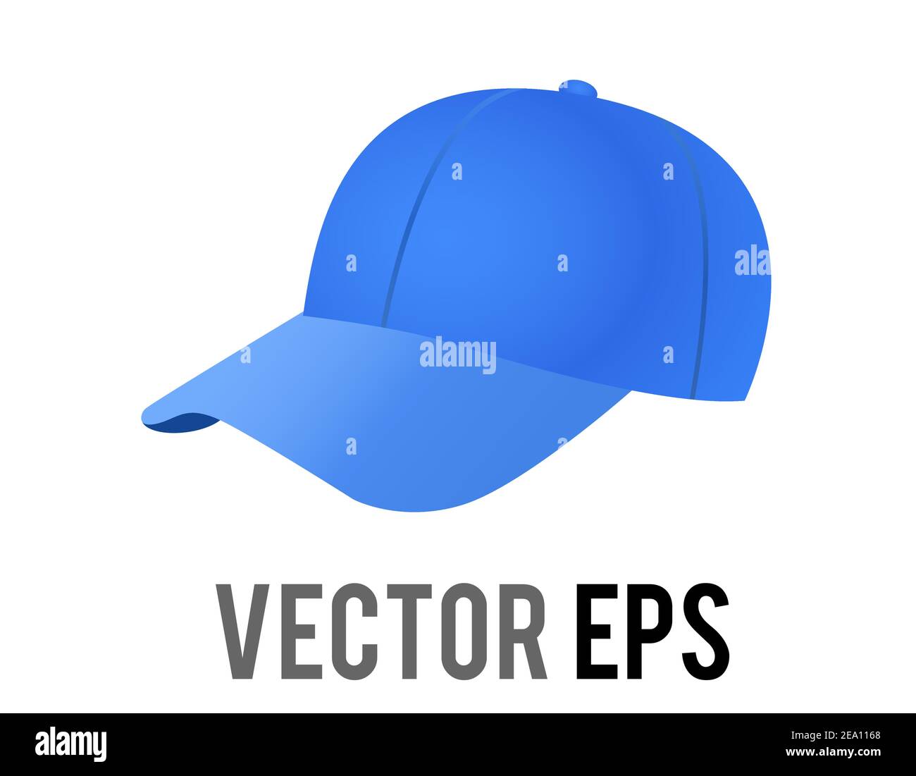 The isolated vector classic blue baseball sporty billed cap icon Stock ...