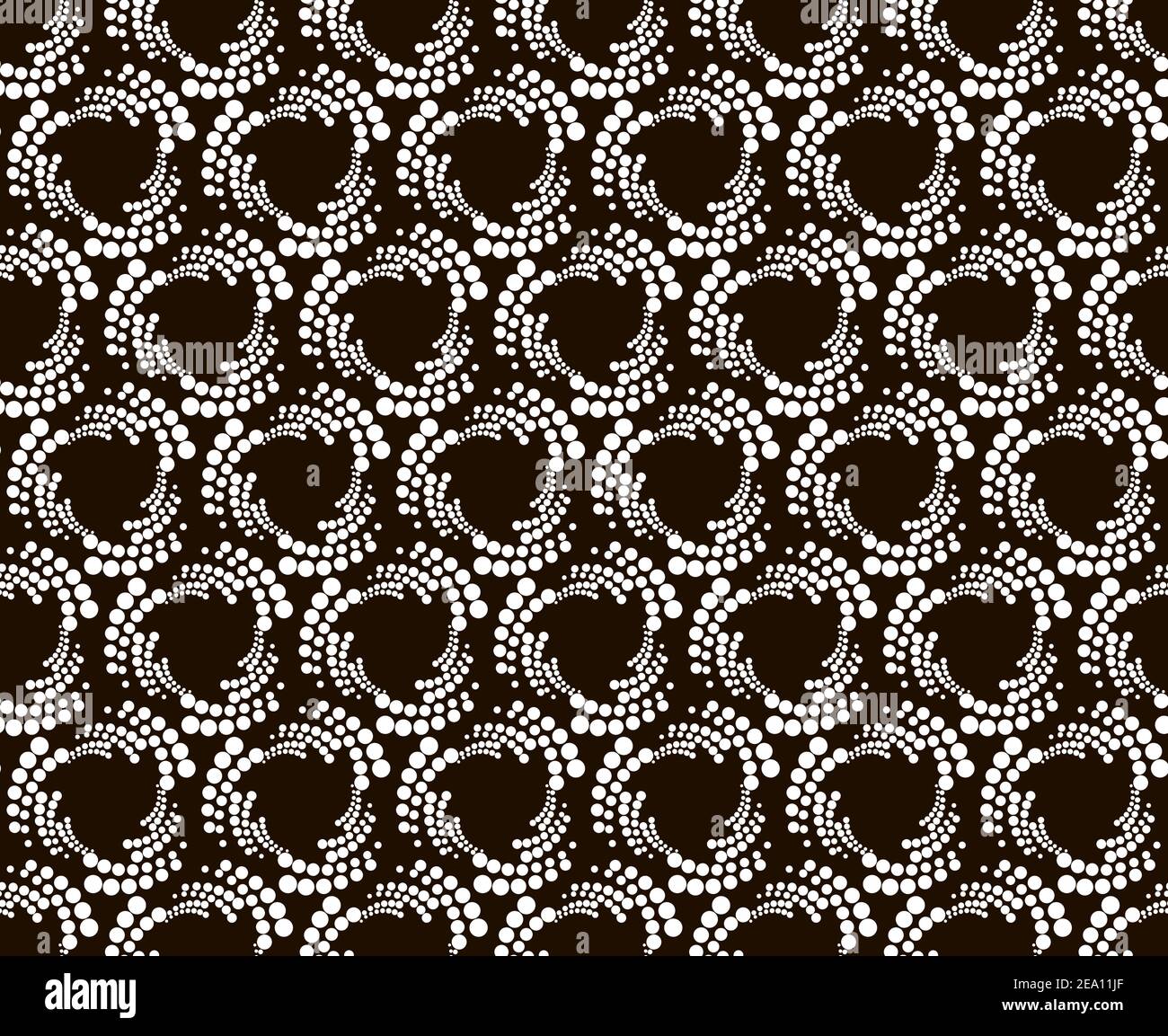 Seamless pattern with halftone hexagon dots in vortex form. Geometric ...