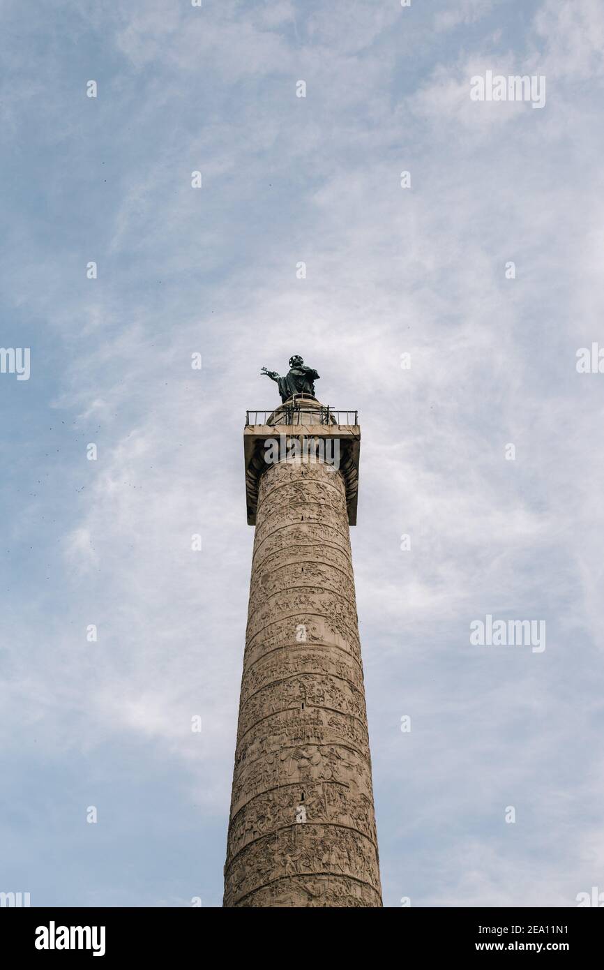 lookup rome tower ruins Stock Photo - Alamy
