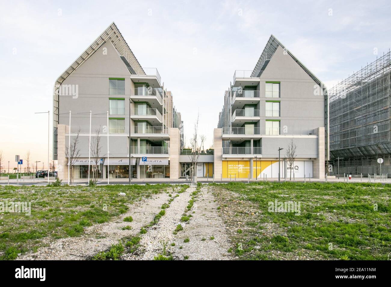 matching modern buildings Stock Photo - Alamy