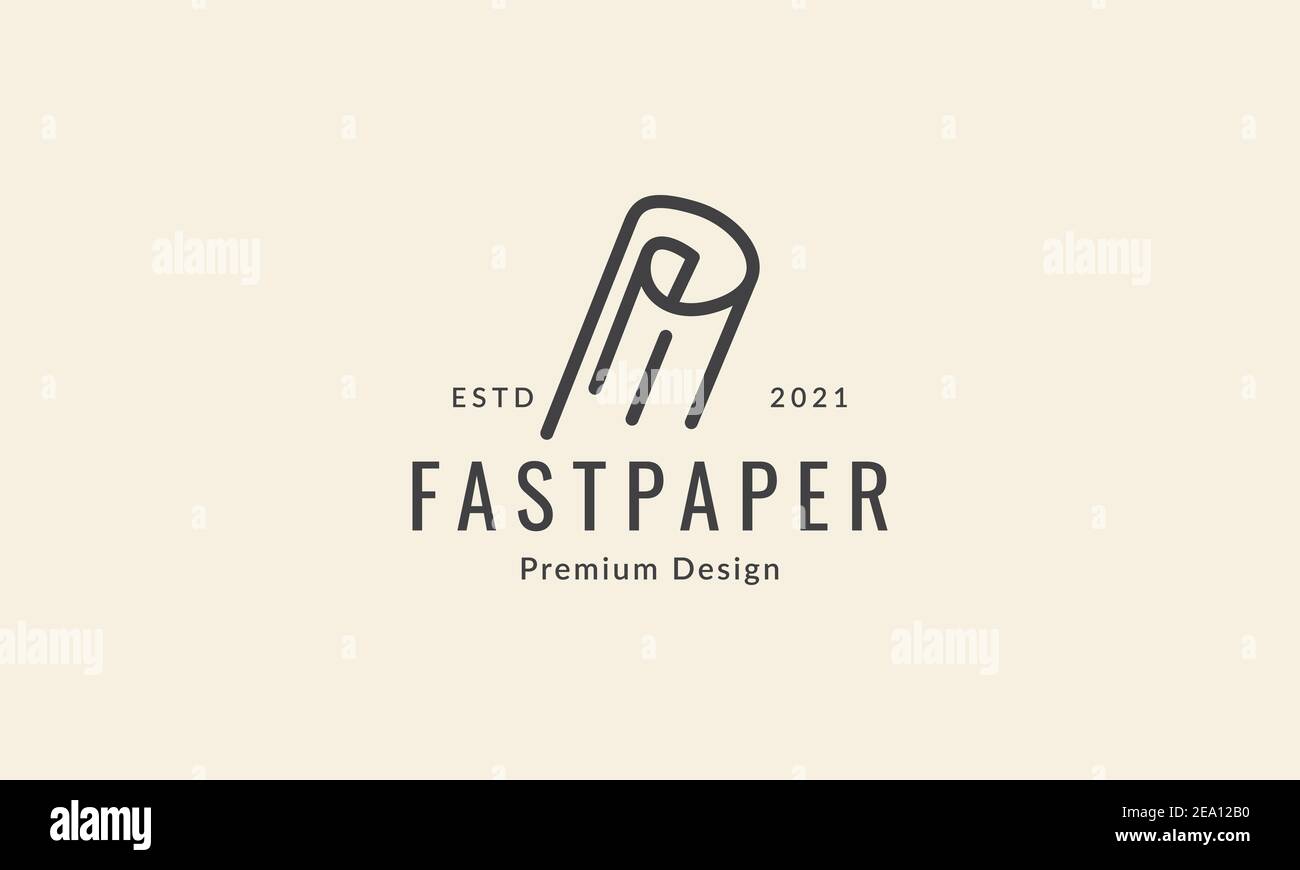 line paper roll simple logo vector icon symbol design graphic ...