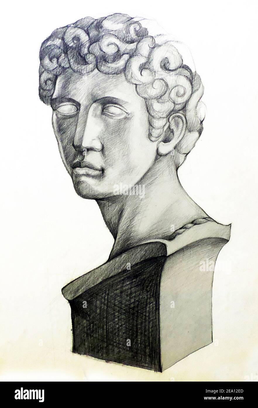 Art ,drawing ,Fine art ,Light and shadow, bust Stock Photo - Alamy