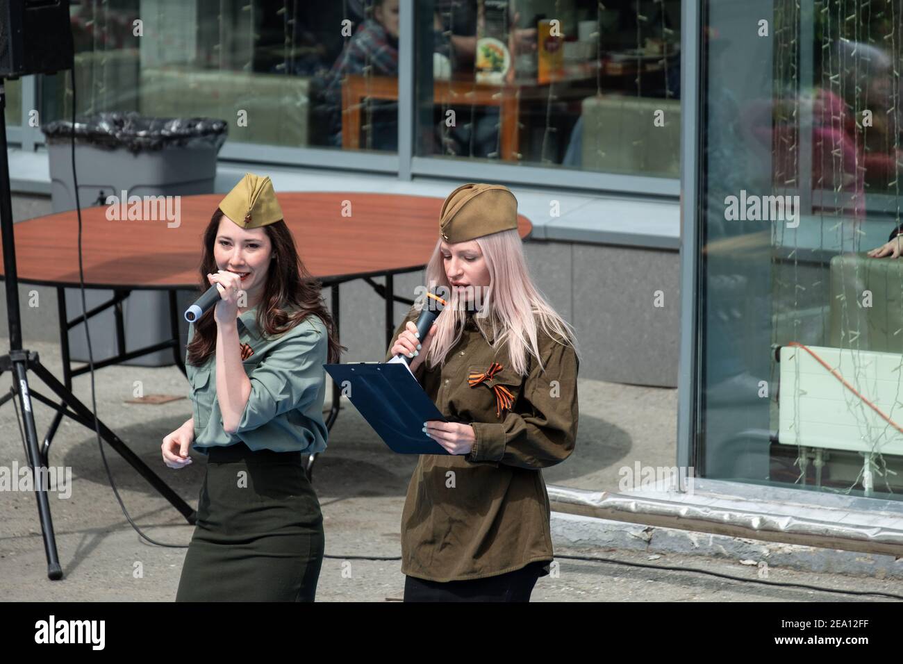 Khabarocsk, Russia - May 09, 2019: Concert in honor of the Victory Day ...