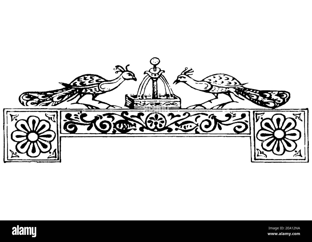 Vintage book decorative headers Stock Photo - Alamy