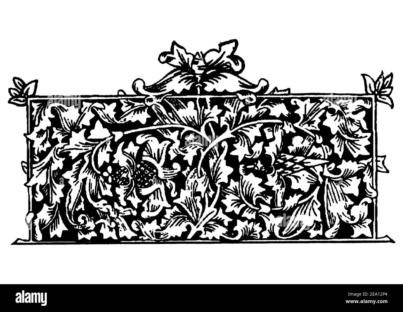 Vintage book decorative headers Stock Photo - Alamy