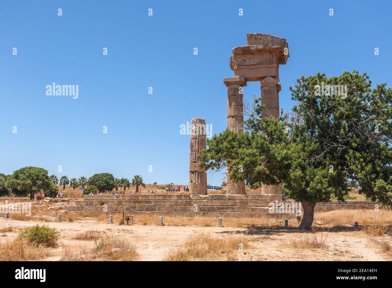 The ruins of the ancient Acropolis in Rhodes, Greece Stock Photo - Alamy