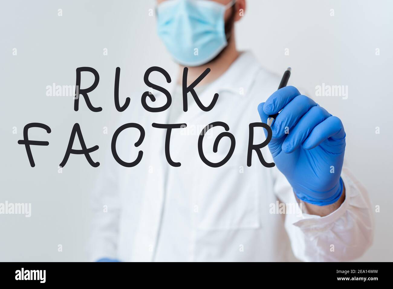 Conceptual hand writing showing Risk Factor. Concept meaning ...