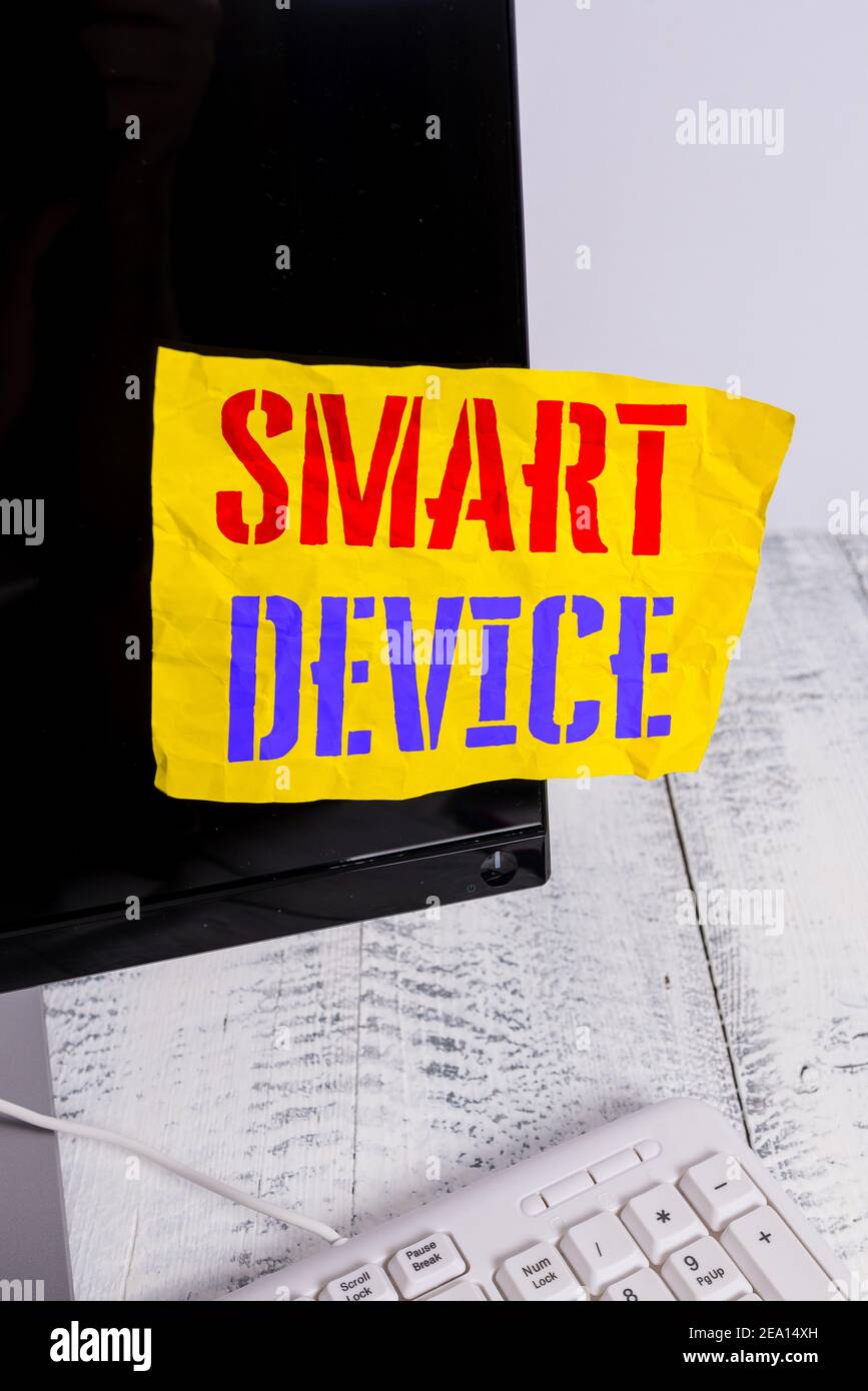 Writing Note Showing Smart Device Business Concept For Electronic Gadget That Able To Connect