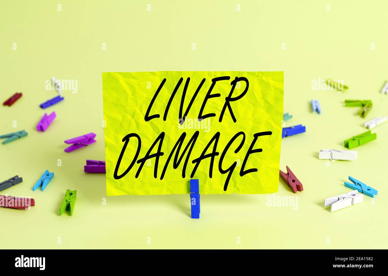 Text sign showing Liver Damage. Business photo text any disorder of the ...