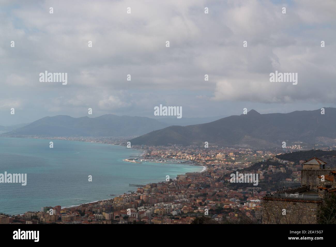 Glimpse of the Ligurian hilltop village of Borgio Verezzi, Savona ...