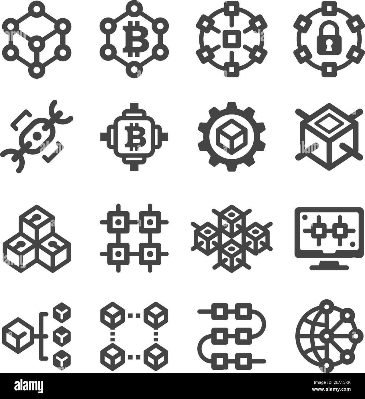 Fintech logo blockchain Black and White Stock Photos & Images - Alamy