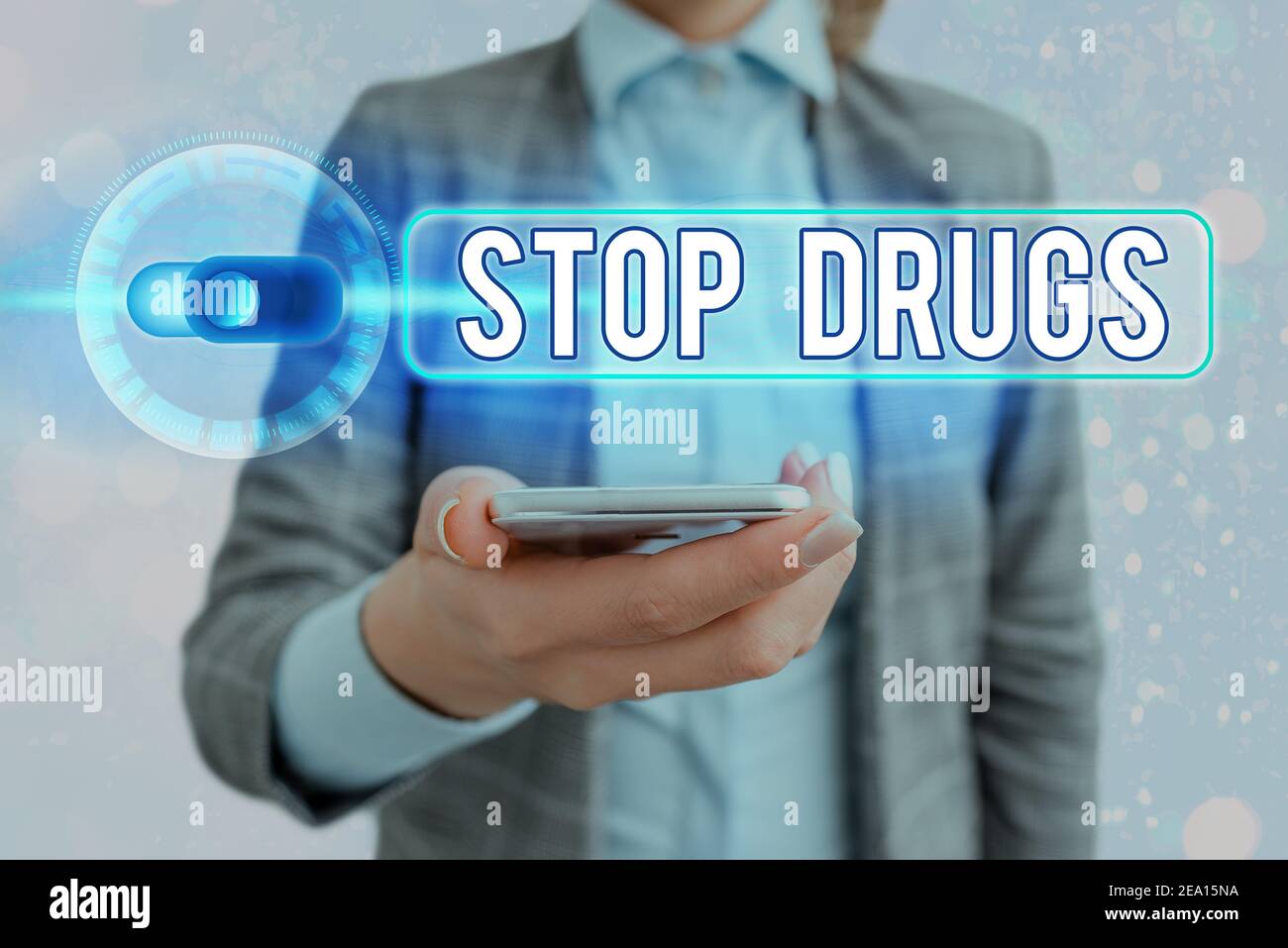 Text sign showing Stop Drugs. Business photo showcasing put an end on ...