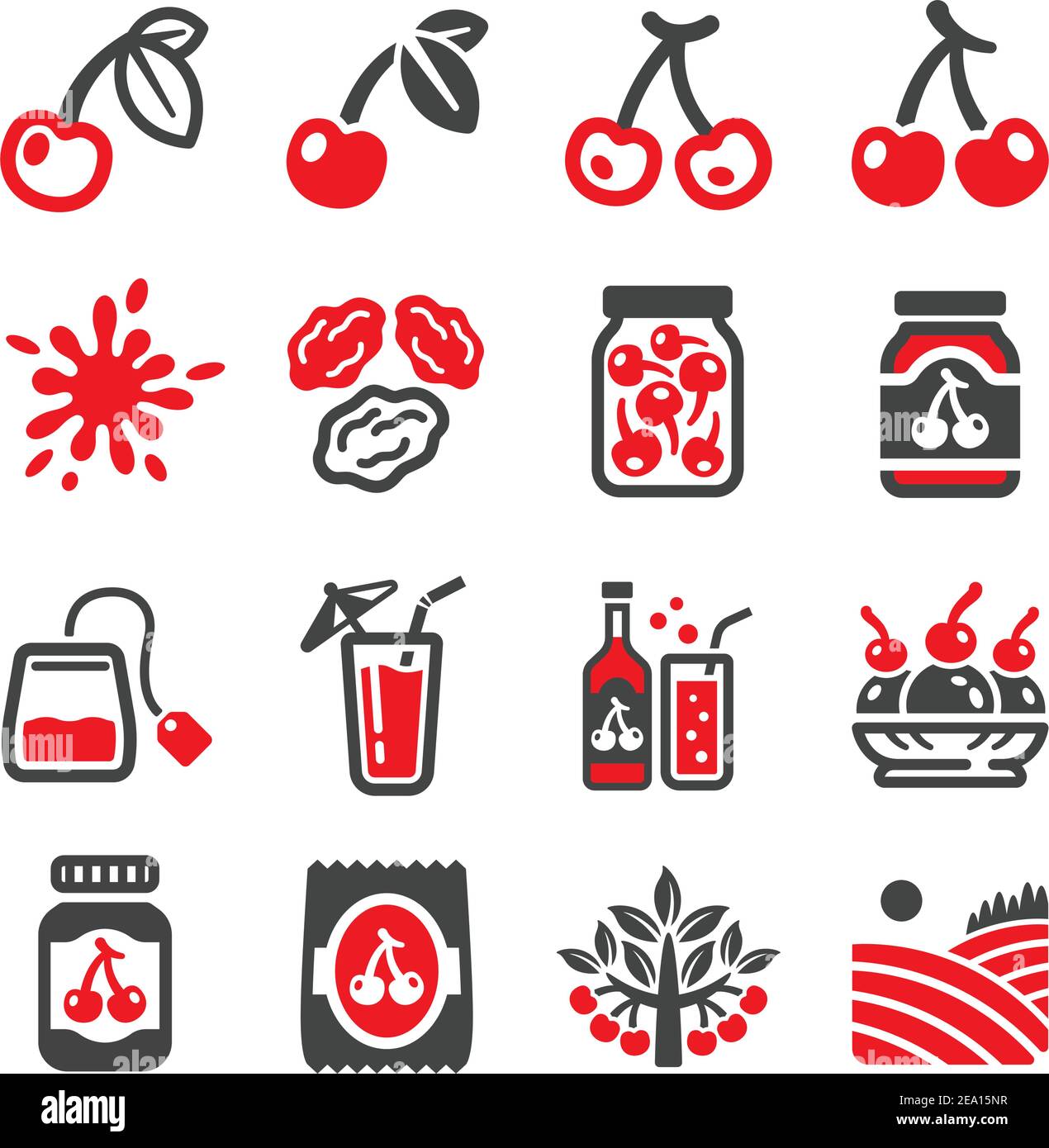cherry icon set,vector and illustration Stock Vector Image & Art - Alamy