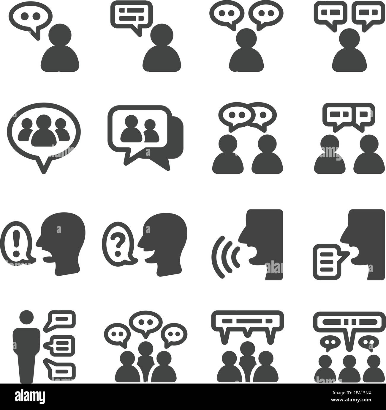 Two people talking Stock Vector Images - Alamy