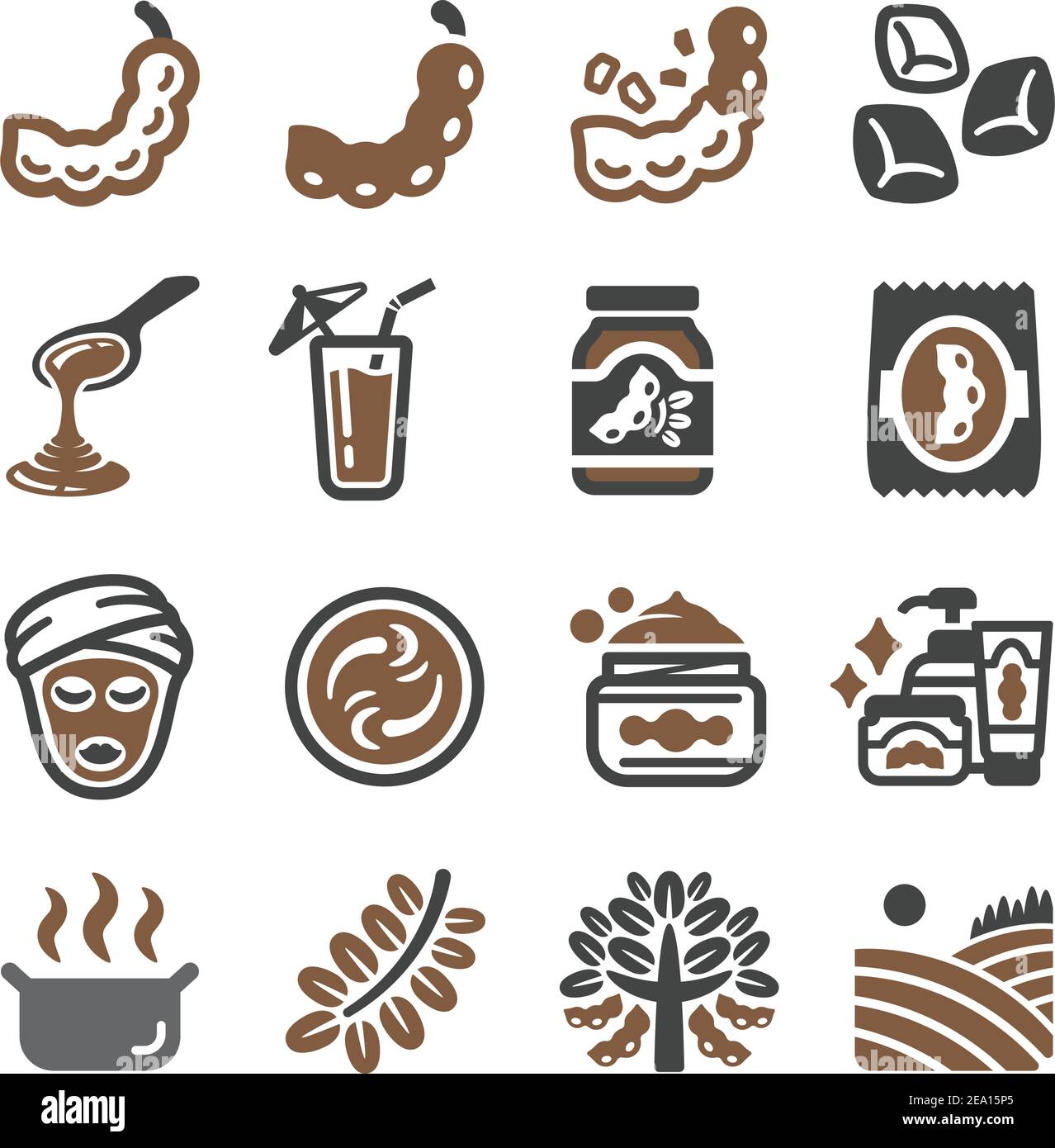 tamarind icon set,vector and illustration Stock Vector Image & Art - Alamy