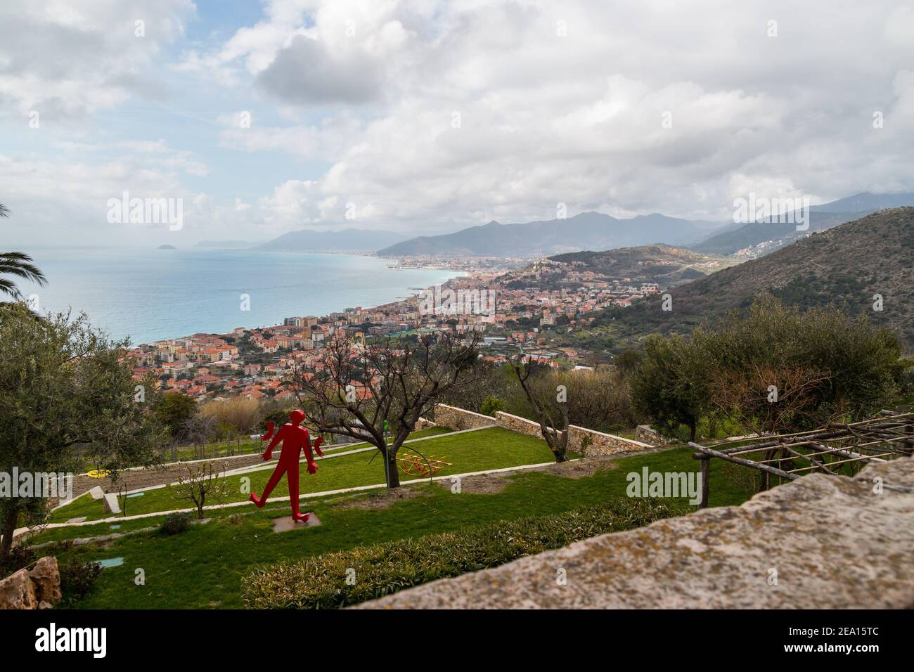 Glimpse of the Ligurian hilltop village of Borgio Verezzi, Savona ...