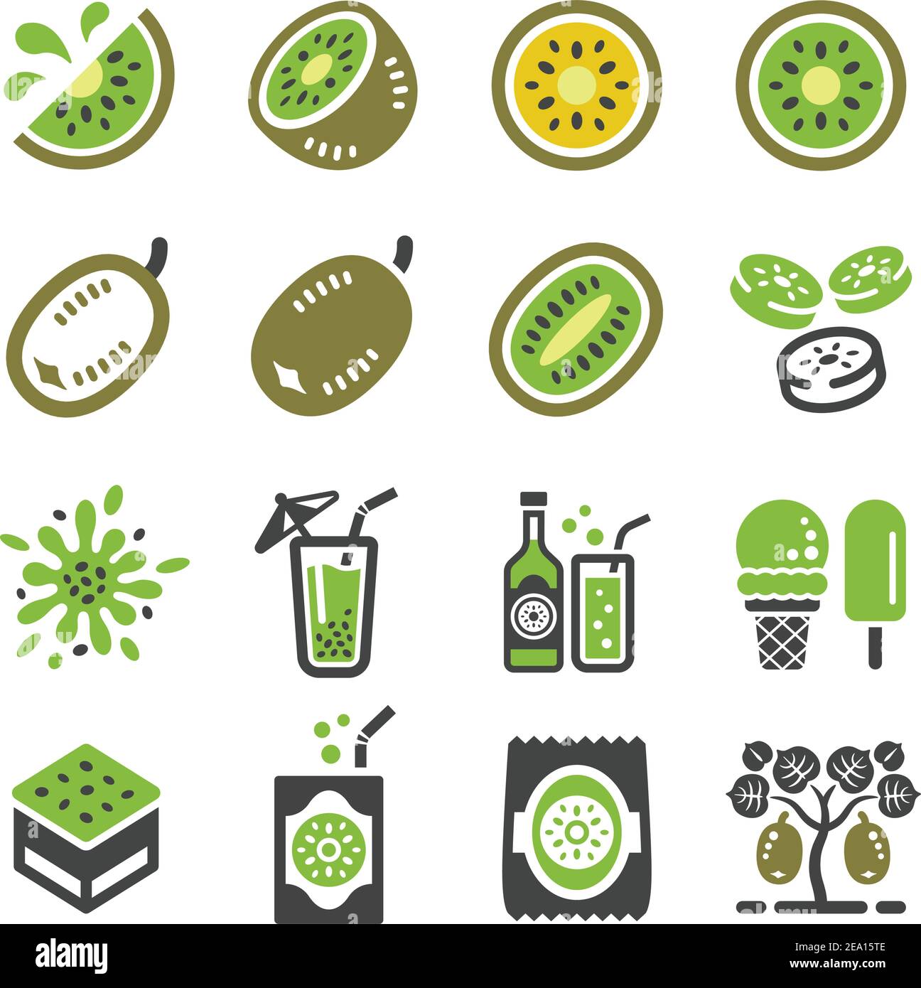 kiwi icon set,vector and illustration Stock Vector Image & Art - Alamy