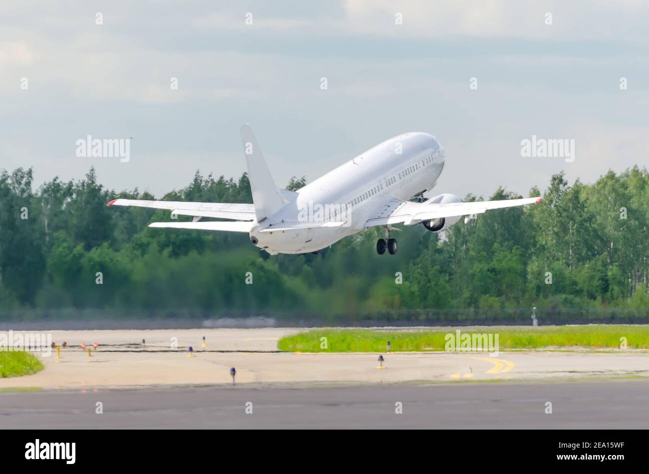 Two jet engine aircraft above the field Stock Photo - Alamy