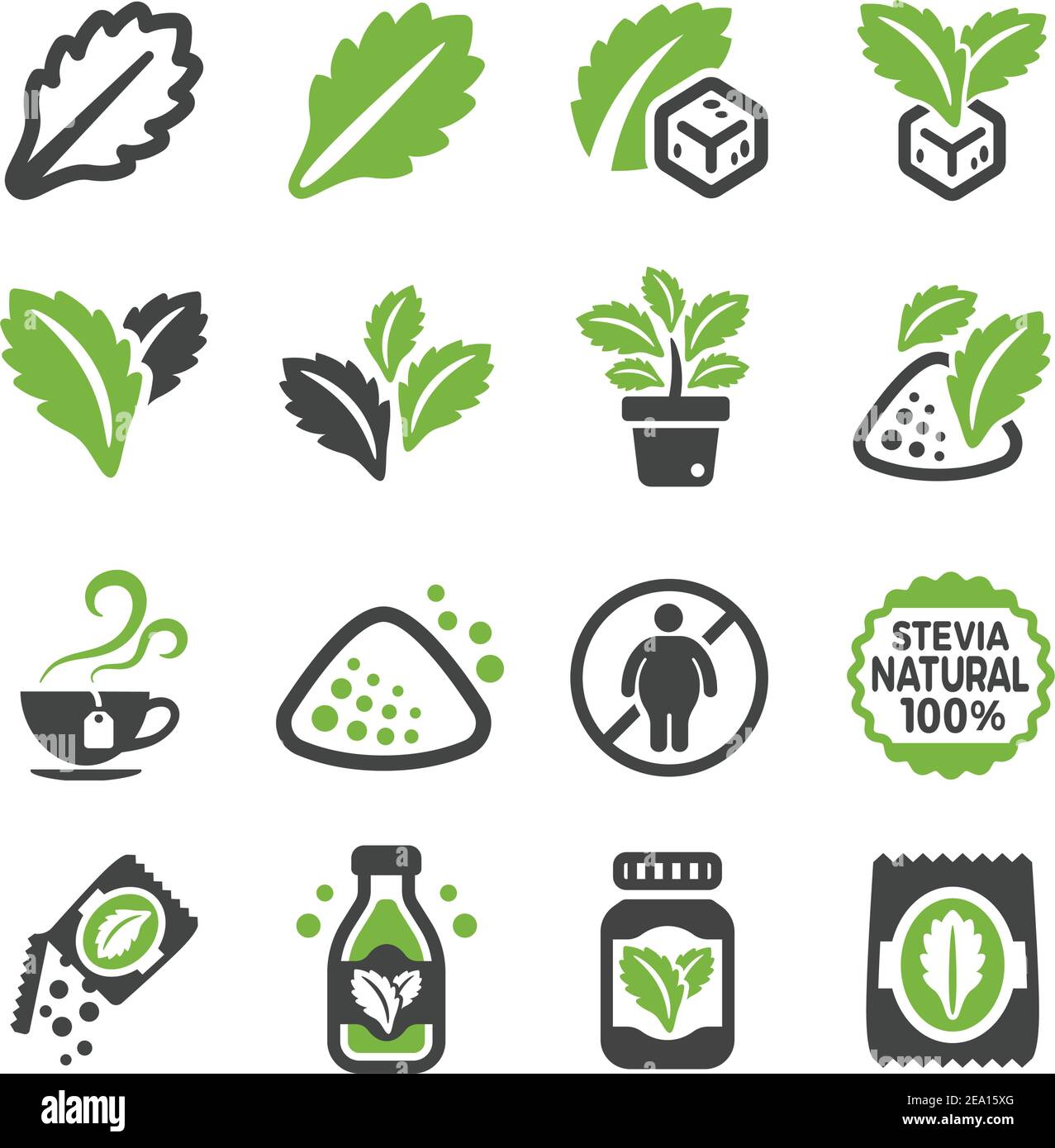 Stevia sweet Stock Vector Images - Alamy