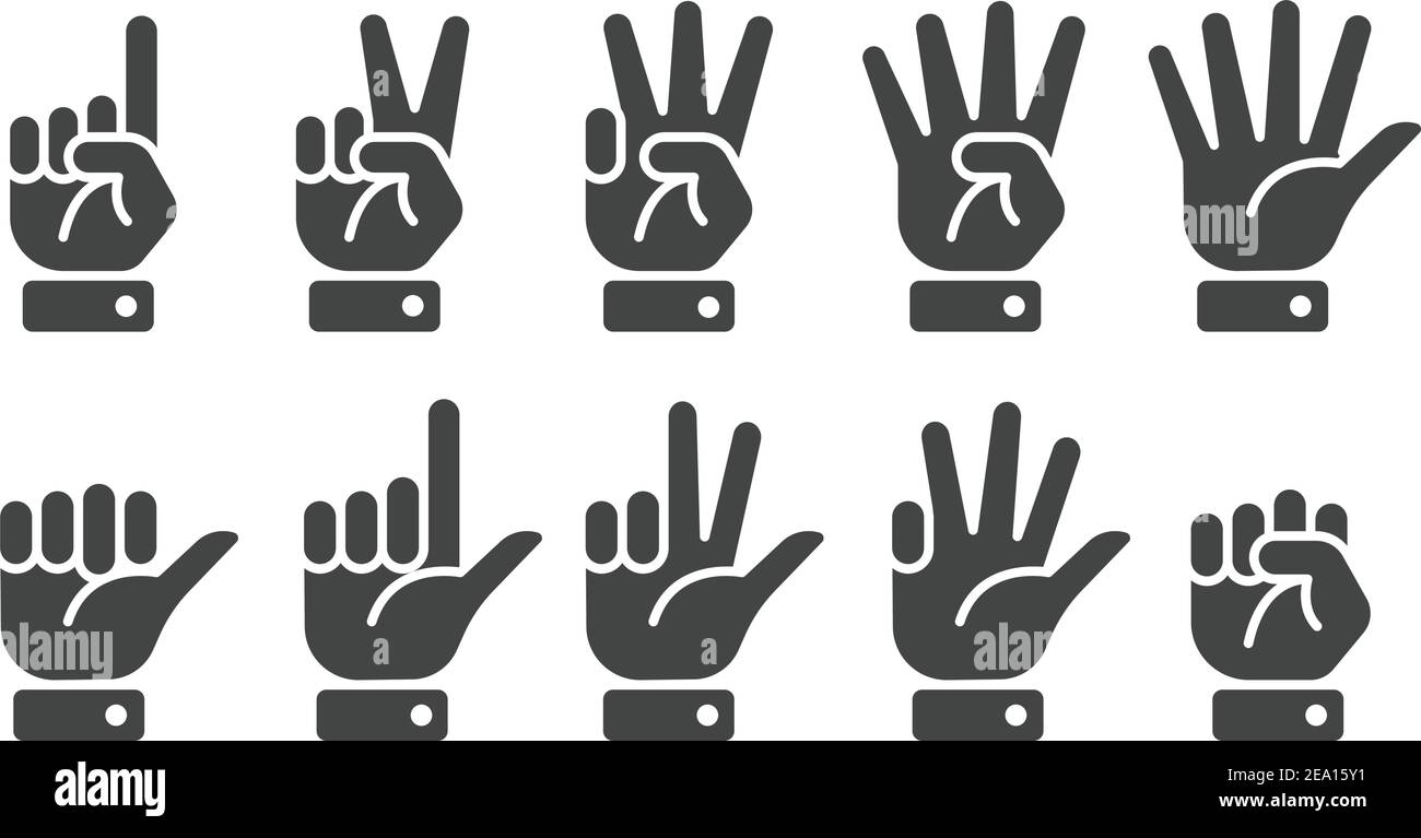 finger counting icon,vector and illustration Stock Vector Image & Art ...