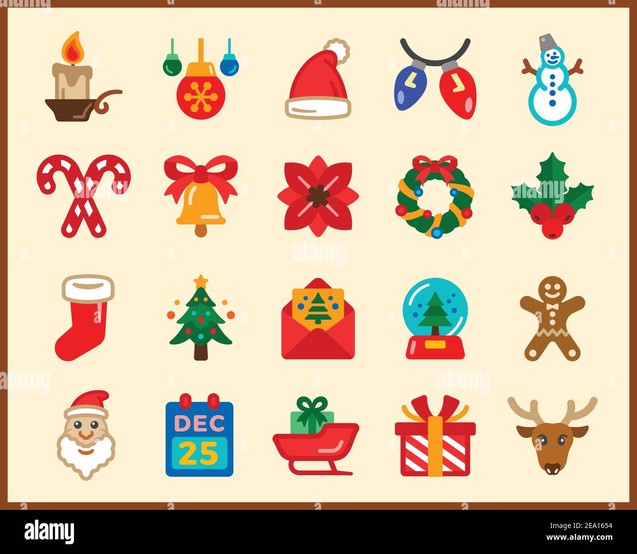 merry christmas,xmas icon set,vector and illustration Stock Vector ...