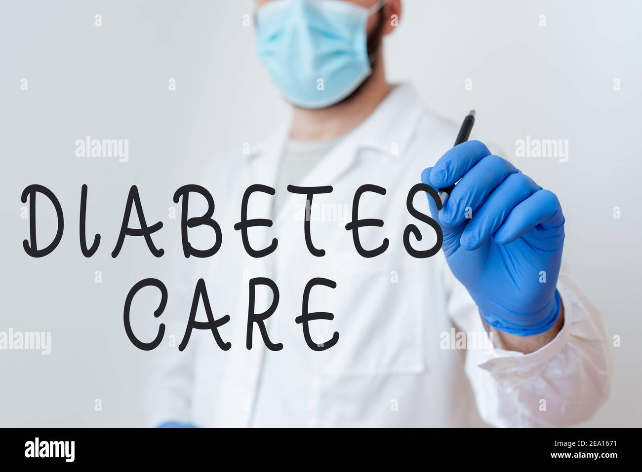 Conceptual hand writing showing Diabetes Care. Concept meaning prevent ...