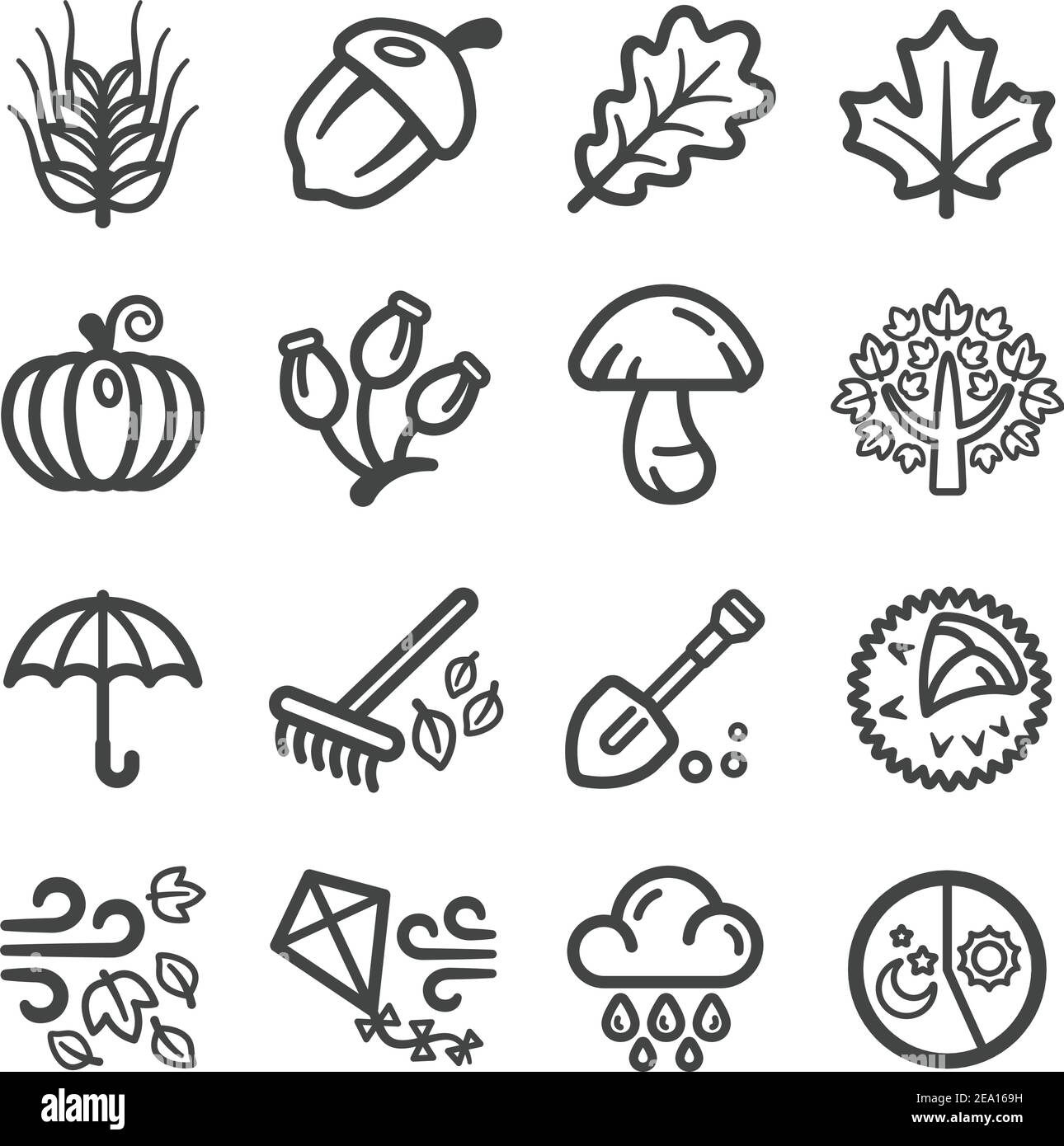 Climate change flat line icons hi-res stock photography and images - Alamy