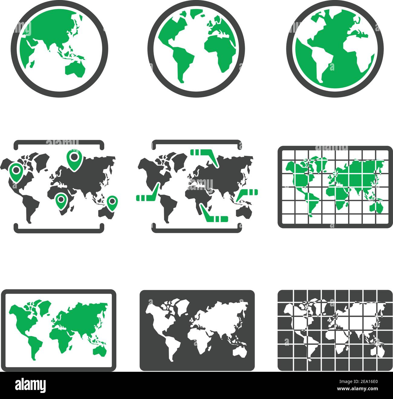 world map,globe icon set Stock Vector Image & Art - Alamy