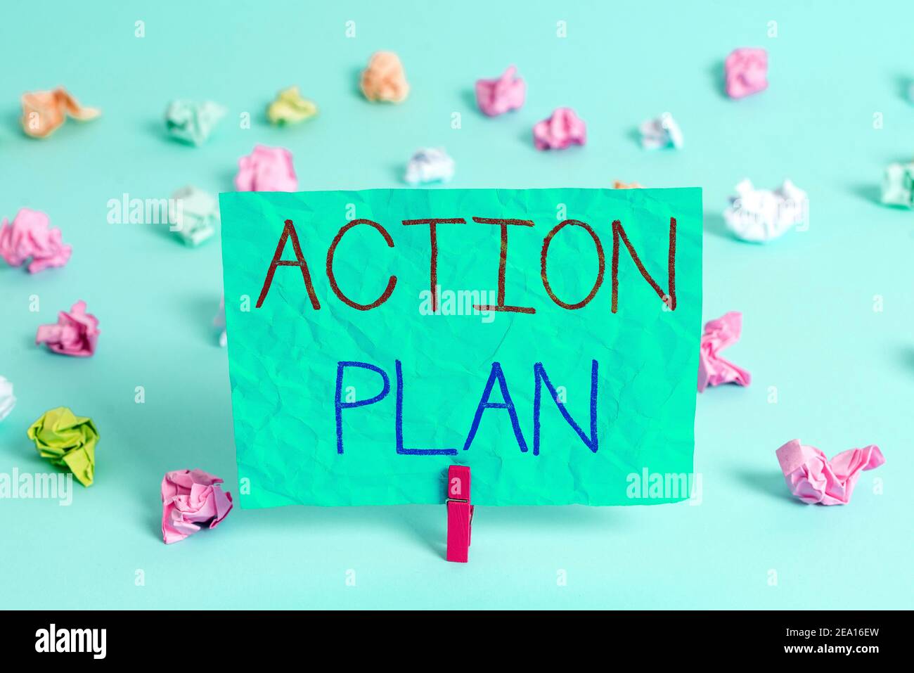 Handwriting text writing Action Plan. Conceptual photo list of things ...