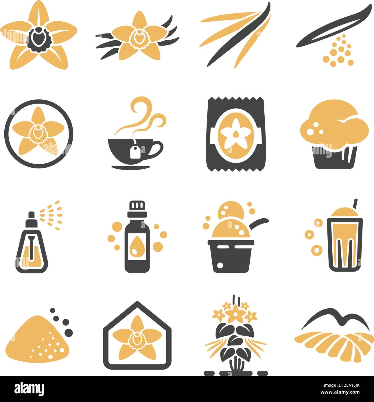 vanilla icon set Stock Vector Image & Art - Alamy