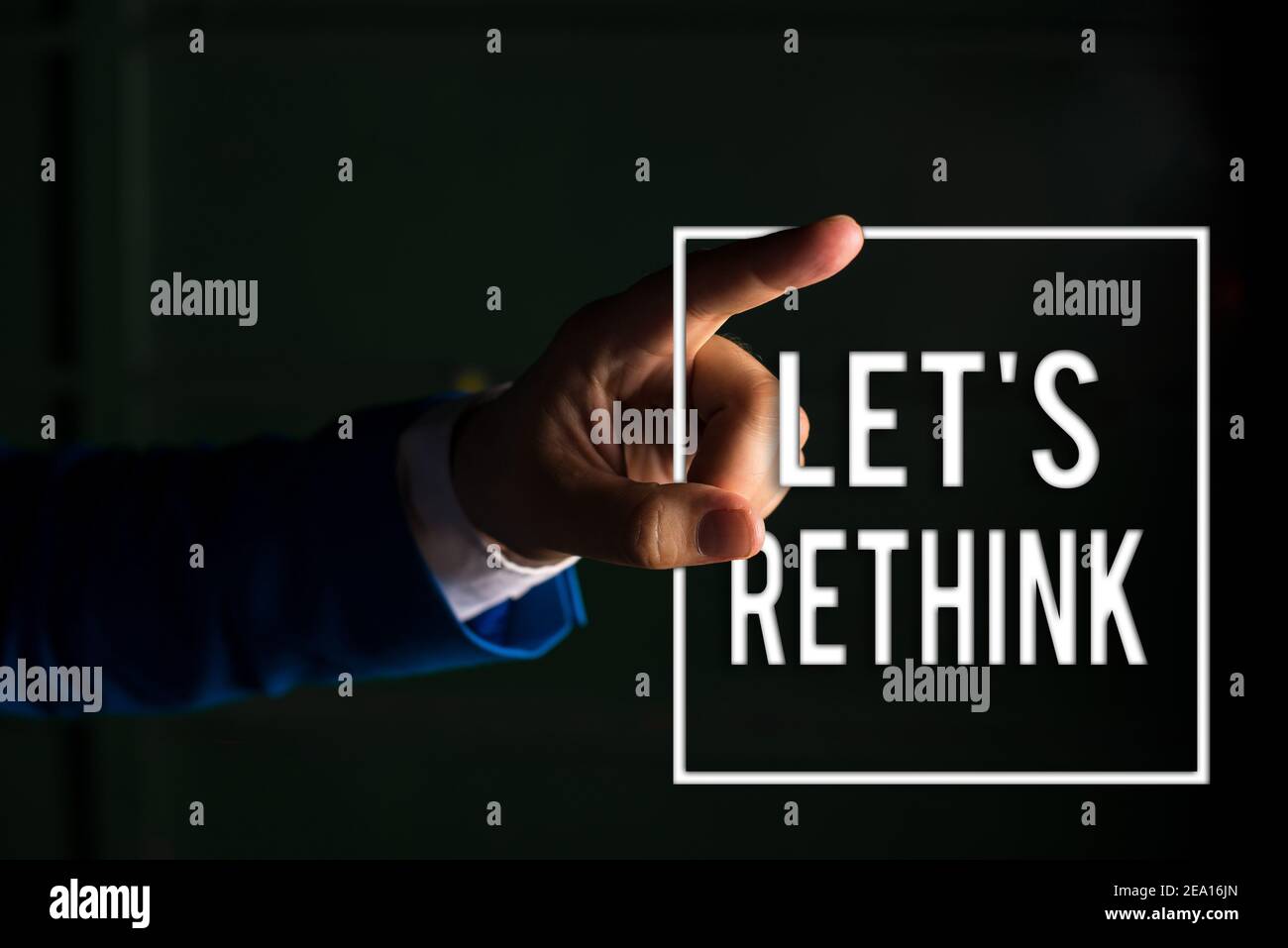 Text sign showing Let S Rethink. Business photo text an Afterthought To ...