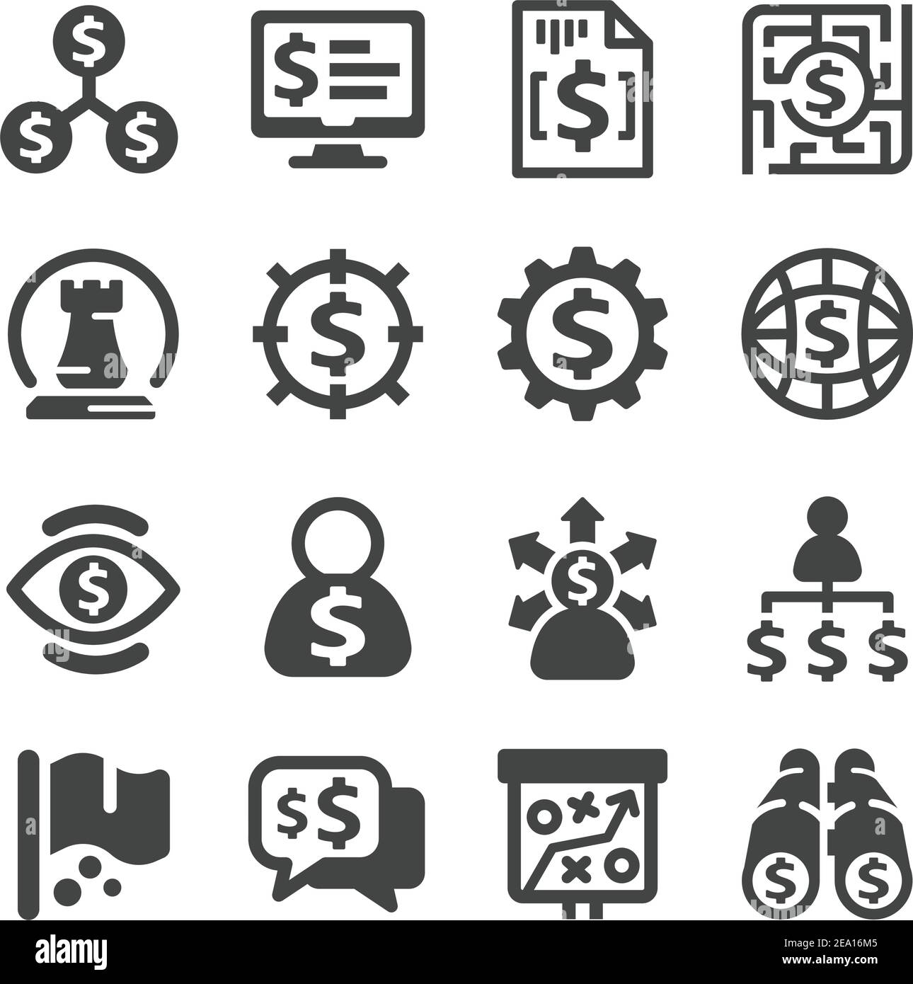 business strategy icon set Stock Vector Image & Art - Alamy
