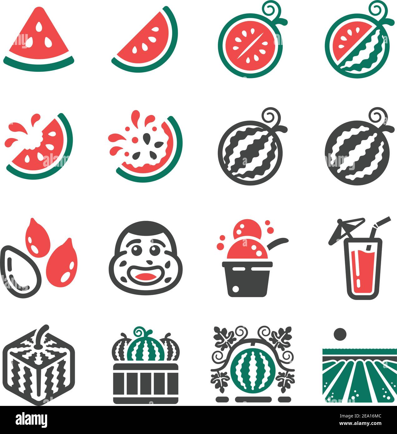 watermelon icon set Stock Vector Image & Art - Alamy