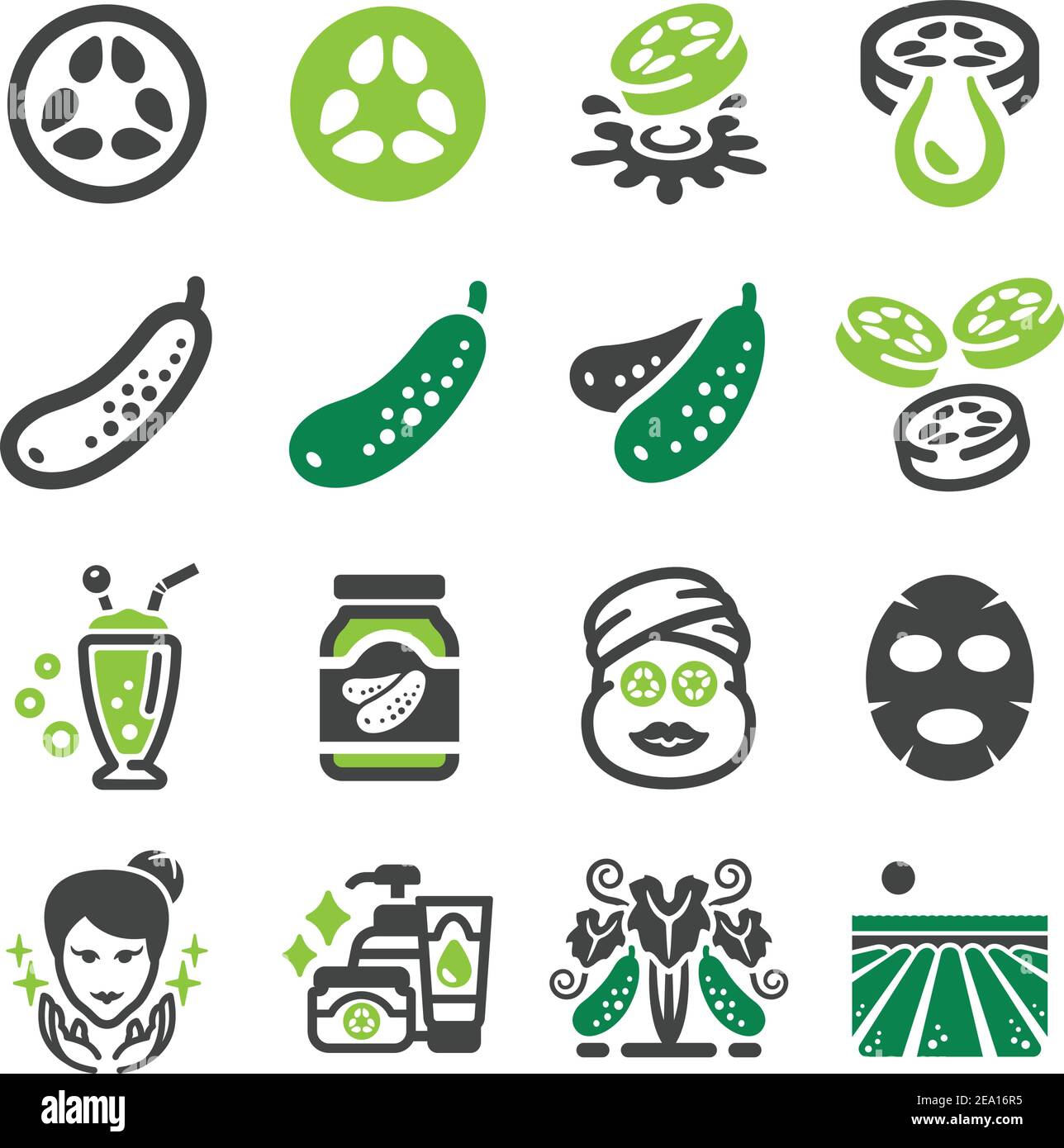 cucumber icon set Stock Vector Image & Art - Alamy