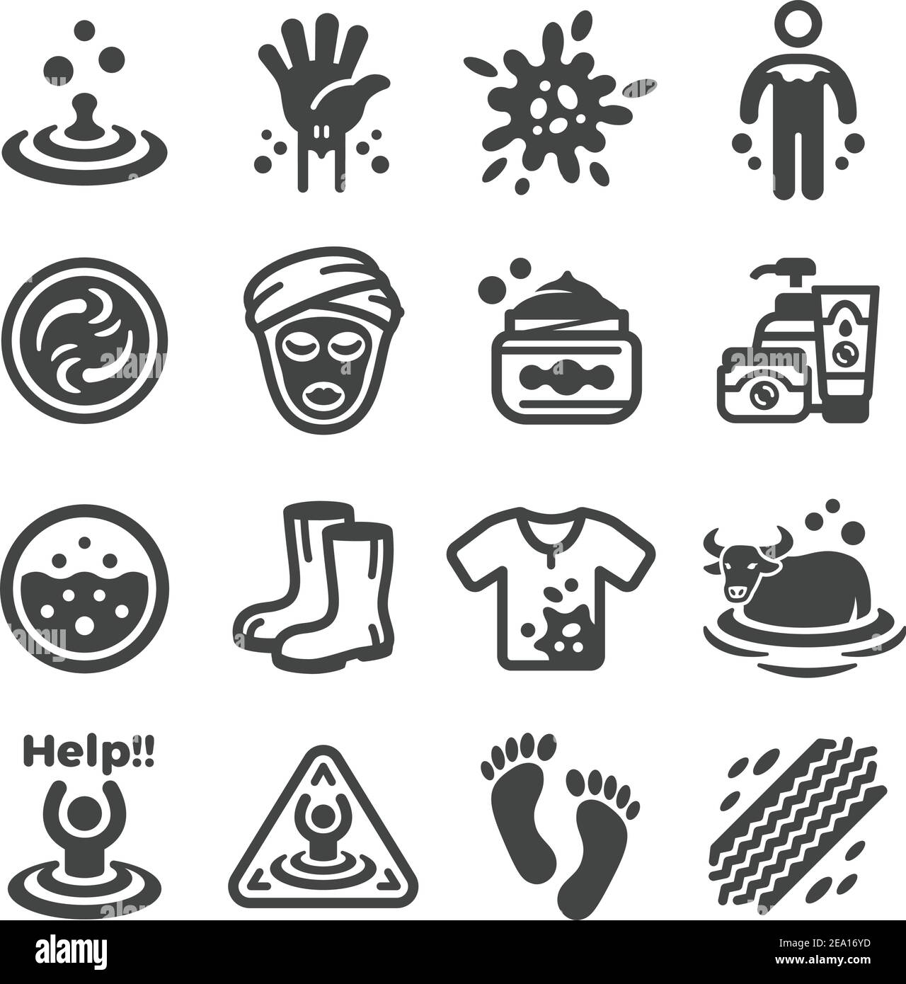 mud icon set Stock Vector Image & Art - Alamy