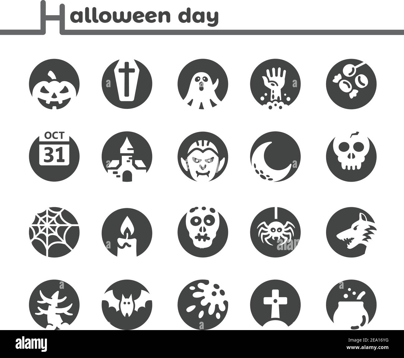 Set cartoon halloween candy Black and White Stock Photos & Images - Alamy