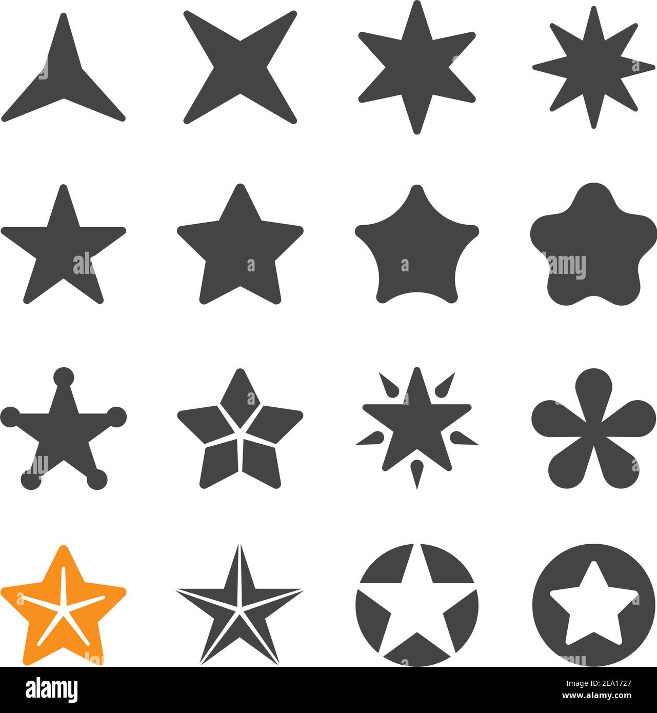 Flat star icon favorite Cut Out Stock Images & Pictures - Alamy