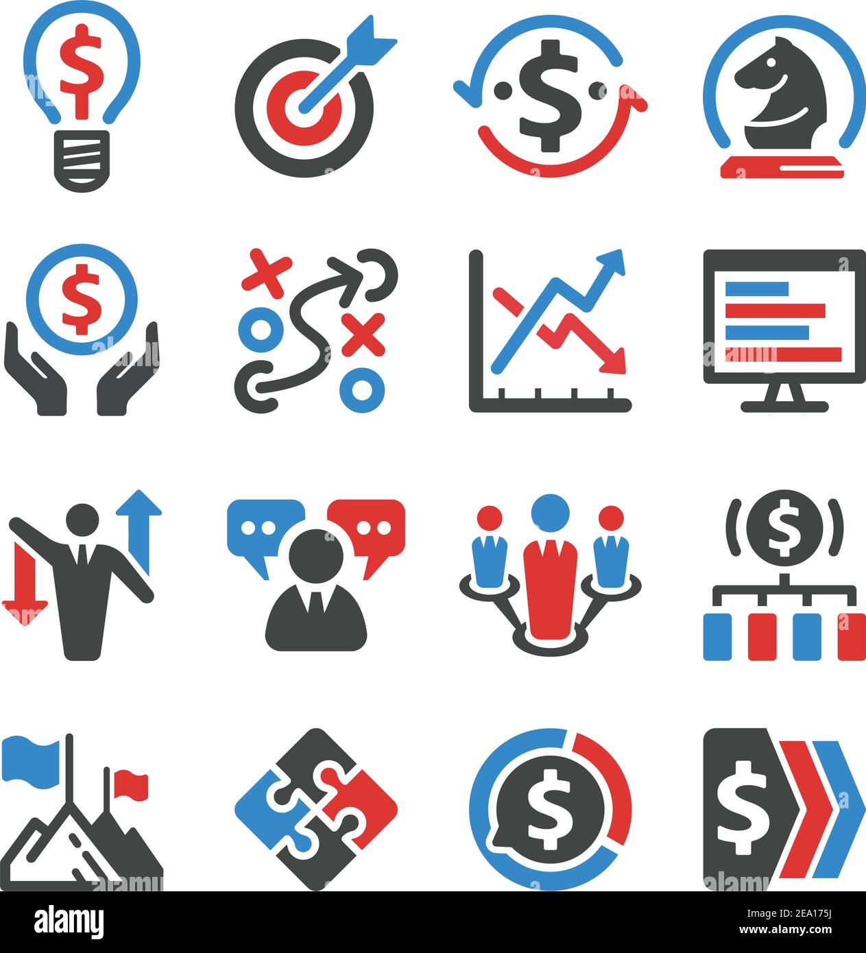 business strategy icon set Stock Vector Image & Art - Alamy
